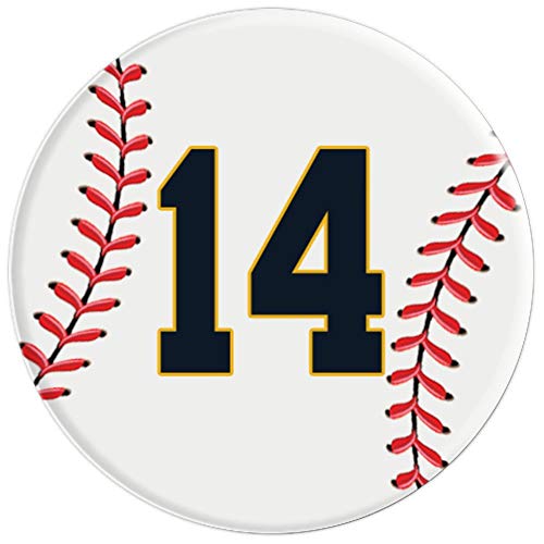 Baseball Number 14 Softball Gift For Baseball Players PopSockets Grip ...