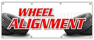 Amazon.com : 36"x96" WHEEL ALIGNMENT BANNER SIGN tire fix repair align ...