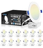 Amazon.com: VOLISUN 12 Pack 6 Inch led recessed Lighting 6 inch with Junction Box,2700K-5000K ...
