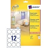 12 Per Page/Sheet, 5 Sheets (60 ROUND Sticky Labels), Label Planet ...