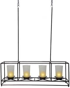 Amazon.com: PartyLite Antique Bronze Metal Framework Chandelier and ...