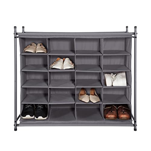 STORAGE MANIAC Stackable Shoe Cubby Organizer, Free Standing Shoe Cube ...