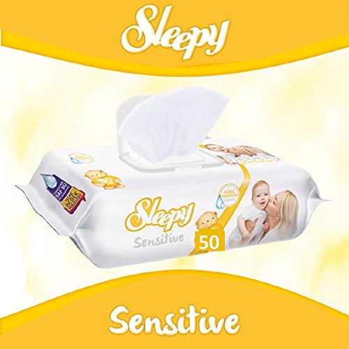 Sleepy Sensitive Baby Wet Wipes 3 Flip Top Packs 150 Count Total ...