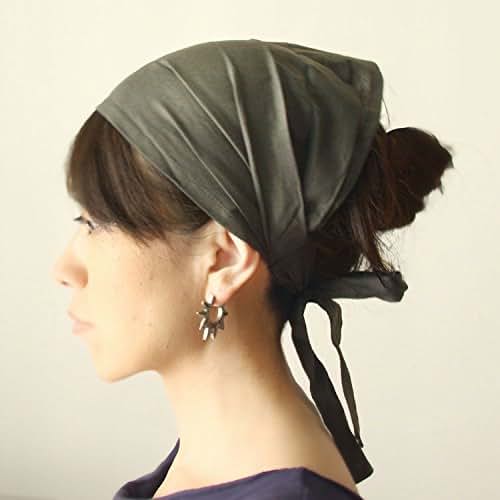 Amazon.com: Cotton Solid color Hair scarf, Army green, chef, scarf for ...