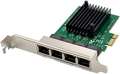 X-MEDIA XM-NA3840 PCI-E 4-Port Quad 10/100/1000Mbps Gigabit Ethernet PCI Express (PCIe x1 ...