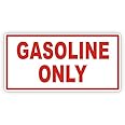 Amazon.com: Gasoline Only Vinyl Decal | Sticker | Label Fuel Gas Door ...