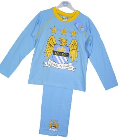 MCFC Boys 100% Official Manchester City Pyjamas Man City Print 3-10 ...