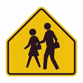 Tapco S1-1 High Intensity Prismatic Pentagon Sign, Legend "SCHOOL ...