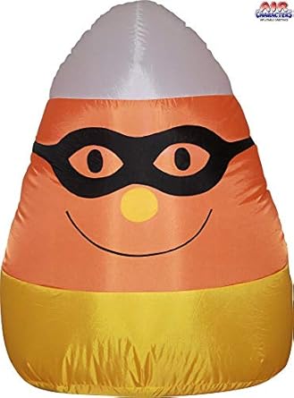 Amazon.com: 4' Air Blown Inflatable Candy Corn w/Mask Halloween Yard ...