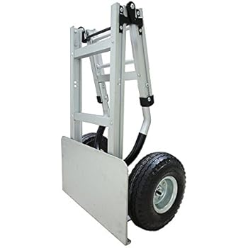 Full Size Aluminum Folding Hand Truck/Dolly Extra Large Nose Plate with ...