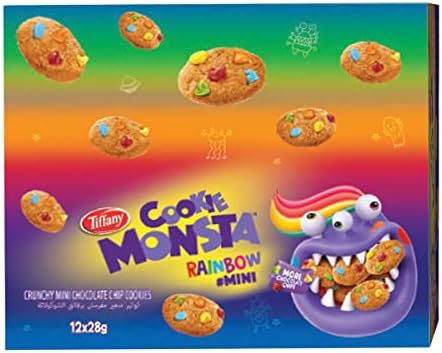 Tiffany Cookie Monsta Rainbow Mini Chip Cookies - 12 x 28g price in ...