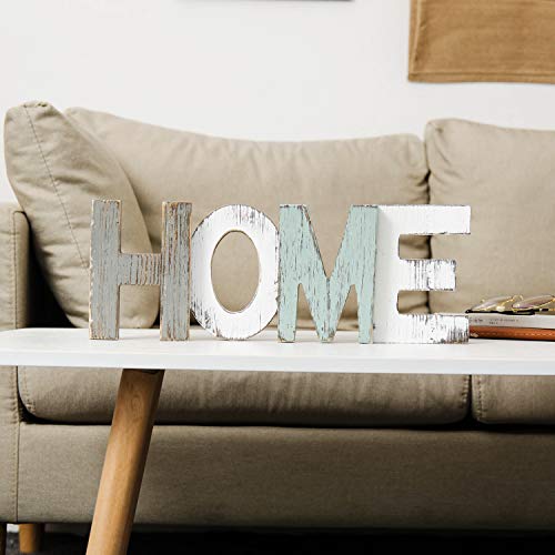 Liry Products Rustic Wood Block Home Sign Cutout Word Letters ...