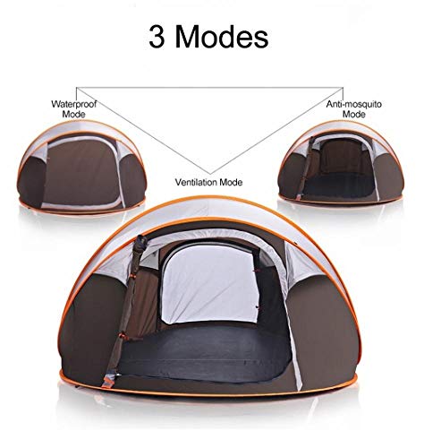 MAOWAO Portable Pop Up Tents with Vestibule for 3 to 8 Person, Double Layer Waterproof Easy ...