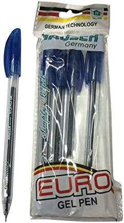 Hauser Euro Gel Pen Blue Peck Of - 5 price in UAE | Amazon UAE | kanbkam