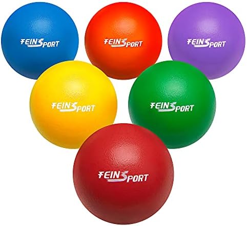 سعر FeinSport Foam Dodgeball Set for Playground Games Both Indoor Outdoor, Soft Touch Kickball ...