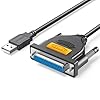 UGREEN USB Male to DB25 Female Parallel (25 Pin) Printer Cable Adapter ...