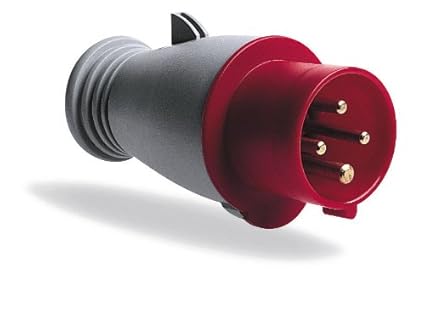 MK Commando K9007 Plug 16 Amp 3P+E 380-415 Volt (IP44) Red: Amazon.co ...