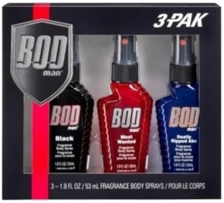 Bod Man Body Spray Pack of 3 Styles, Black - Most Wanted - Really ...