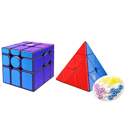 GAN Speed Cube Set Gan Mirror M 3x3 and Pyraminx 60 Magnets, Speed ...