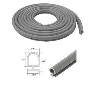 Gray Bulb Type Weatherstrip, 3/16" Width, 3/16" Backing - 20 Ft ...