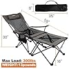 XGEAR 2 in 1 Camping Chair with Footrest Recliner Folding Chaise Lounge ...