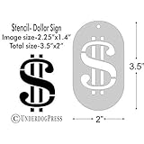 Amazon.com: Dollar Sign Stencil for Walls and Crafts - Reusable ...
