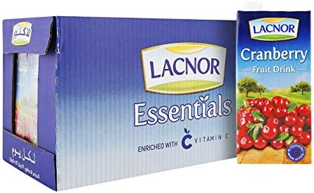Lacnor Essentials Cranberry Fruit Drink Enriched With Vitamin C, 1L ...