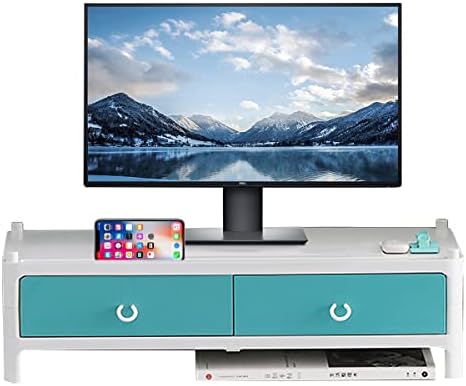 Monitor Stand Riser with 2 Drawer Slot, Adjustable Height Monitor Riser ...