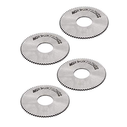 LDEXIN 4 Pcs 1.6" x 72 Teeth HSS Slitting Saw Cutter Circular Slitting ...