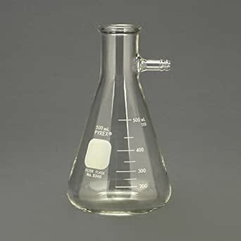 Pyrex Glass Filtering Flask, Heavy-Walled, with Side Tubulation, 500 mL ...