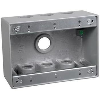 3 Gang Bell Gray Outdoor Triple Electrical Weather Proof Deep Box 7 ...