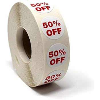 Amazon.com : Percent Off Stickers - 25% Off, 50% Off and 75% Off Bulk ...