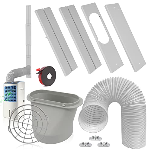 Portable AC Window Vent Kit with 5.9" Exhaust Hose, Adjustable Window ...