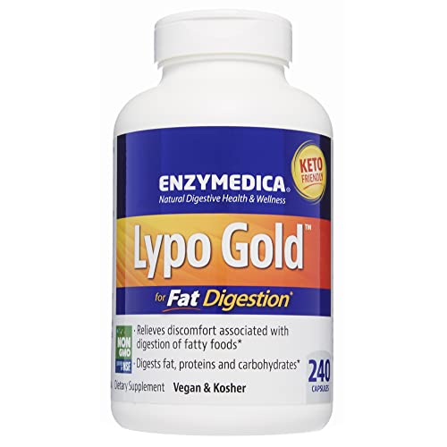 Enzymedica Lypo Gold, Concentrated Amounts of Lipase Enzyme, for Fatty ...