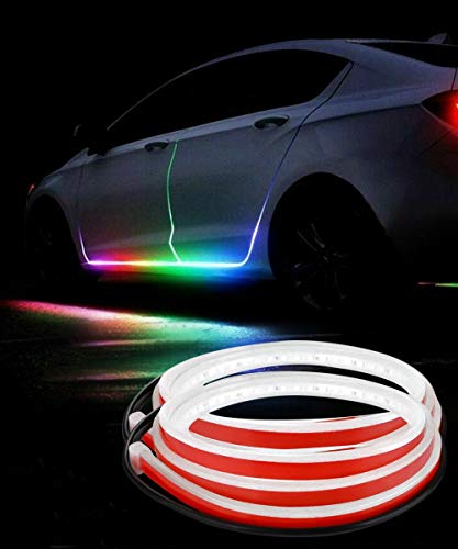 FABTEC 4ft Flexible Car LED Door Strip Light Waterproof Door Decorative ...