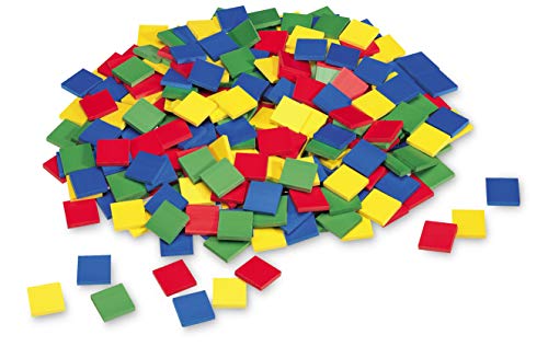 hand2mind Plastic Square Color Tiles, Math Counters for Kids, Math ...