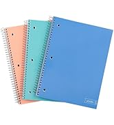 Amazon.com : Yoobi Spiral Notebook Set - 6 College Ruled Notebooks, 150 ...