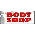 Amazon.com : Body Shop Banner Sign car auto Body Shop Signs : Business ...