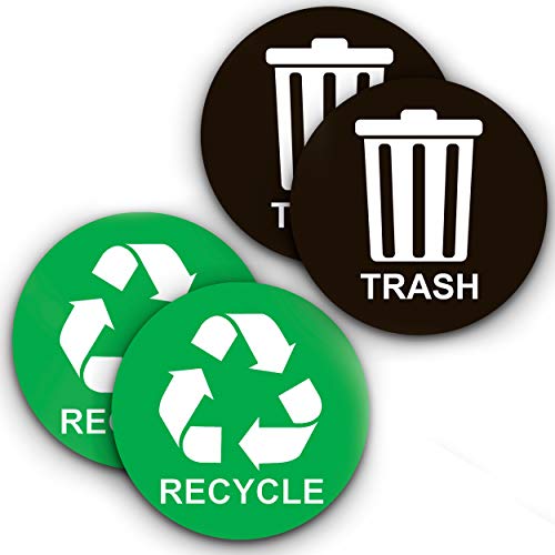 ASSURED SIGNS Recycle Sticker for Trash Can - Perfect Bin Labels - 2 ...