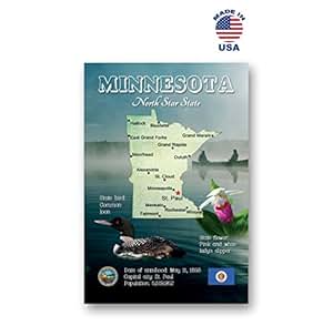 Amazon.com : MINNESOTA MAP postcard set of 20 identical postcards. WI ...