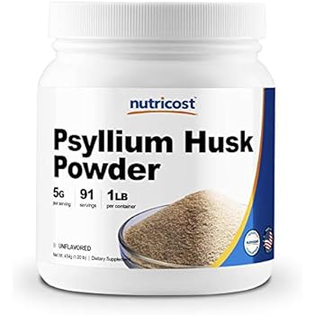 Amazon.com: Nutricost Psyllium Husk Ground Powder (1lbs) - Gluten Free ...