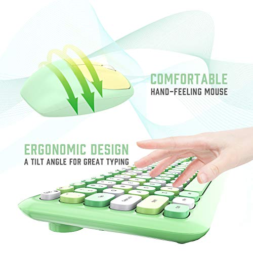 jar-owl 2.4G Wireless Keyboard and Mouse Combo, Long Battery Life, Flat ...