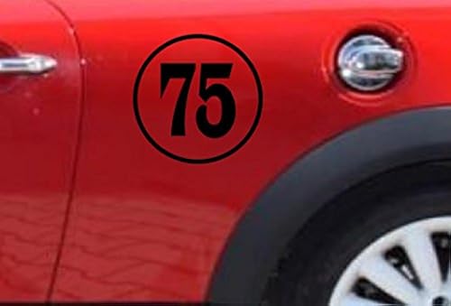 One 10" Custom Number Classic Circle Rally car Door Window Racing ...