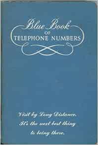 Blue Book of Telephone Numbers: New York Telephone Company: Amazon.com ...