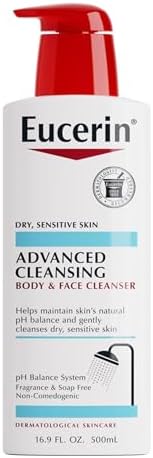 Eucerin Advanced Cleansing Body & Face Cleanser - Fragrance & Soap Free ...