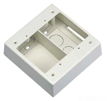 Panduit JBP2SIW 2-Gang Outlet Box, Off White, 2-Piece: Electrical Boxes ...
