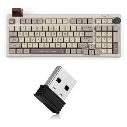 EPOMAKER RT100 Retro Mechanical Keyboard with 2.4ghz Keyboard Receiver ...