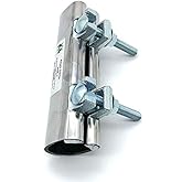 Stainless Steel One-Piece Galvanized Repair Pipe Clamp with Two Bolt, 2 ...