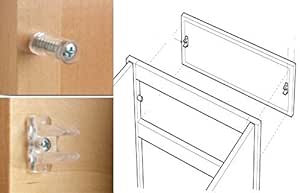 Sink Tip-Out Snap in False Drawer Front Clips Full Set 2 Dowels and 2 ...