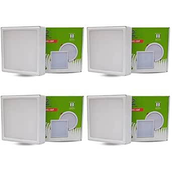 Buy D’Mak 22 Watt Square PC LED Surface Panel Ceiling Light, Poly Carbonate Powder Coated ...
